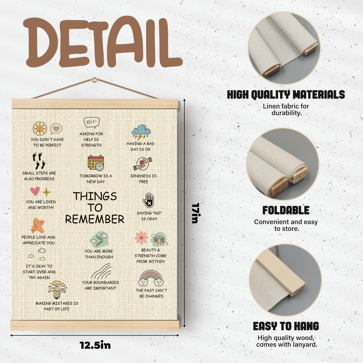 Calming Corner Mental Health Zones Of Regulation Poster With Hanger ...