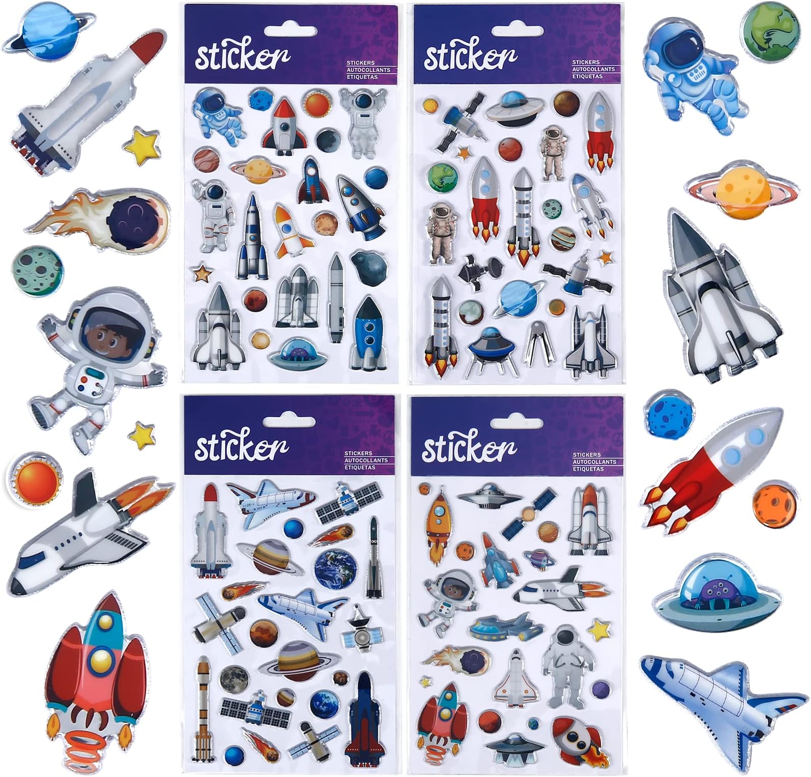 Amazon.com: Space Stickers for Kids Outer Space Party Favors Solar ...