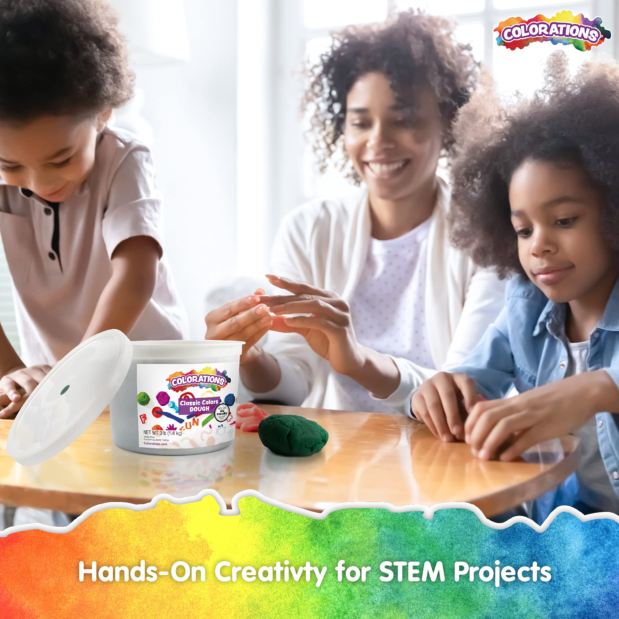 Colorations Playdough for Kids (Set of 6 - 3lb. Tubs) - Vibrant Play ...