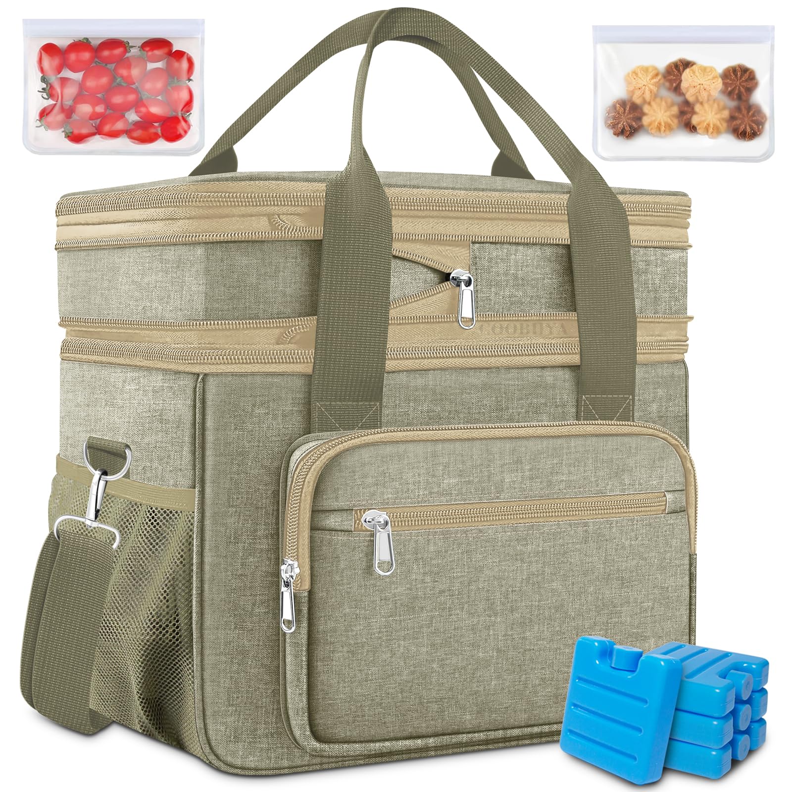 Amazon.com: Expandable Insulated Large Cooler Lunch Box for Men 23L ...