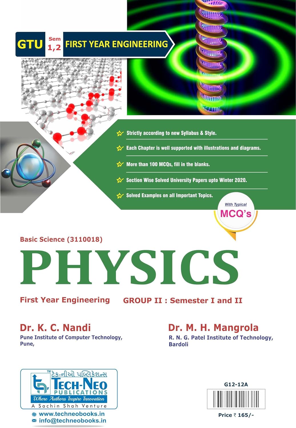 Buy Physics Group II Sem 1 and Sem 2 (Includes Typical MCQ's) For GTU ...
