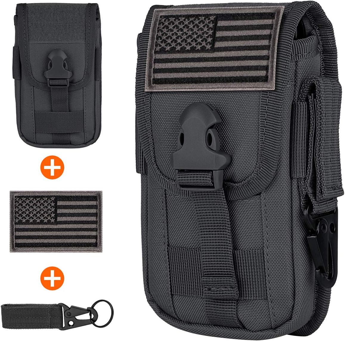 IronSeals Tactical Cell Phone Holster Pouch, EDC Gadget Waist Bag Molle ...