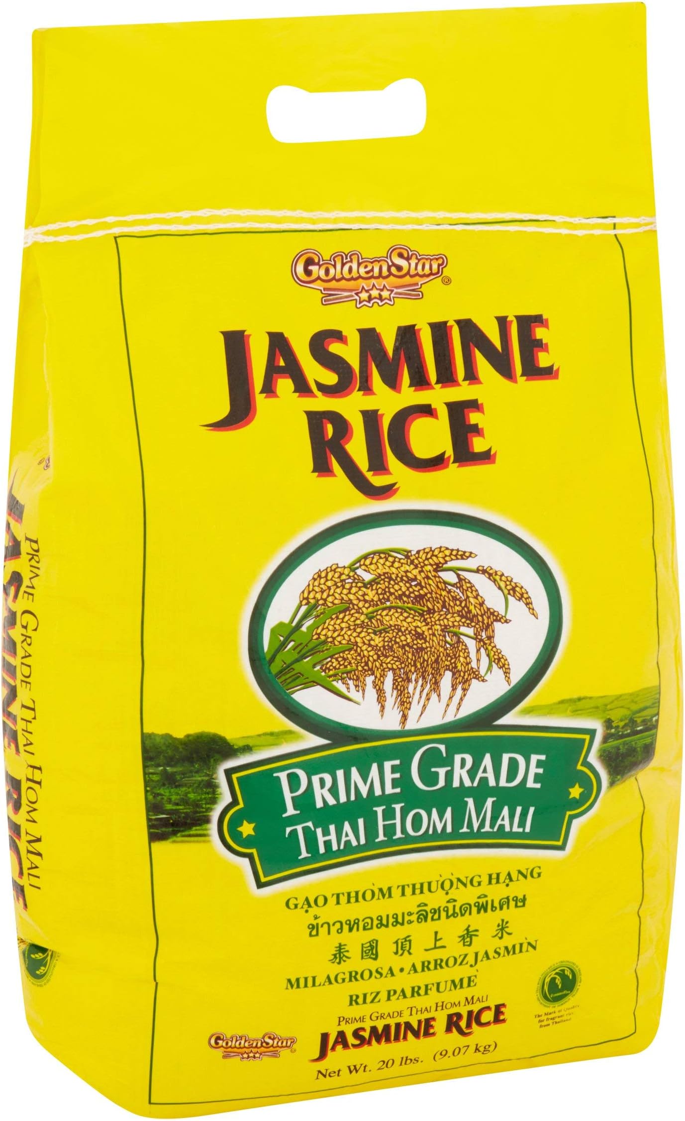 Amazon.com : Golden Star Jasmine Rice 20 lb Prime Grade Thai Hom Mali ...