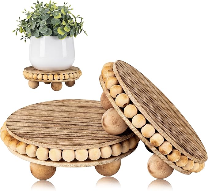 Amazon.com: HouseJoy 2Pcs Wood Risers for Display Decorative,Round ...
