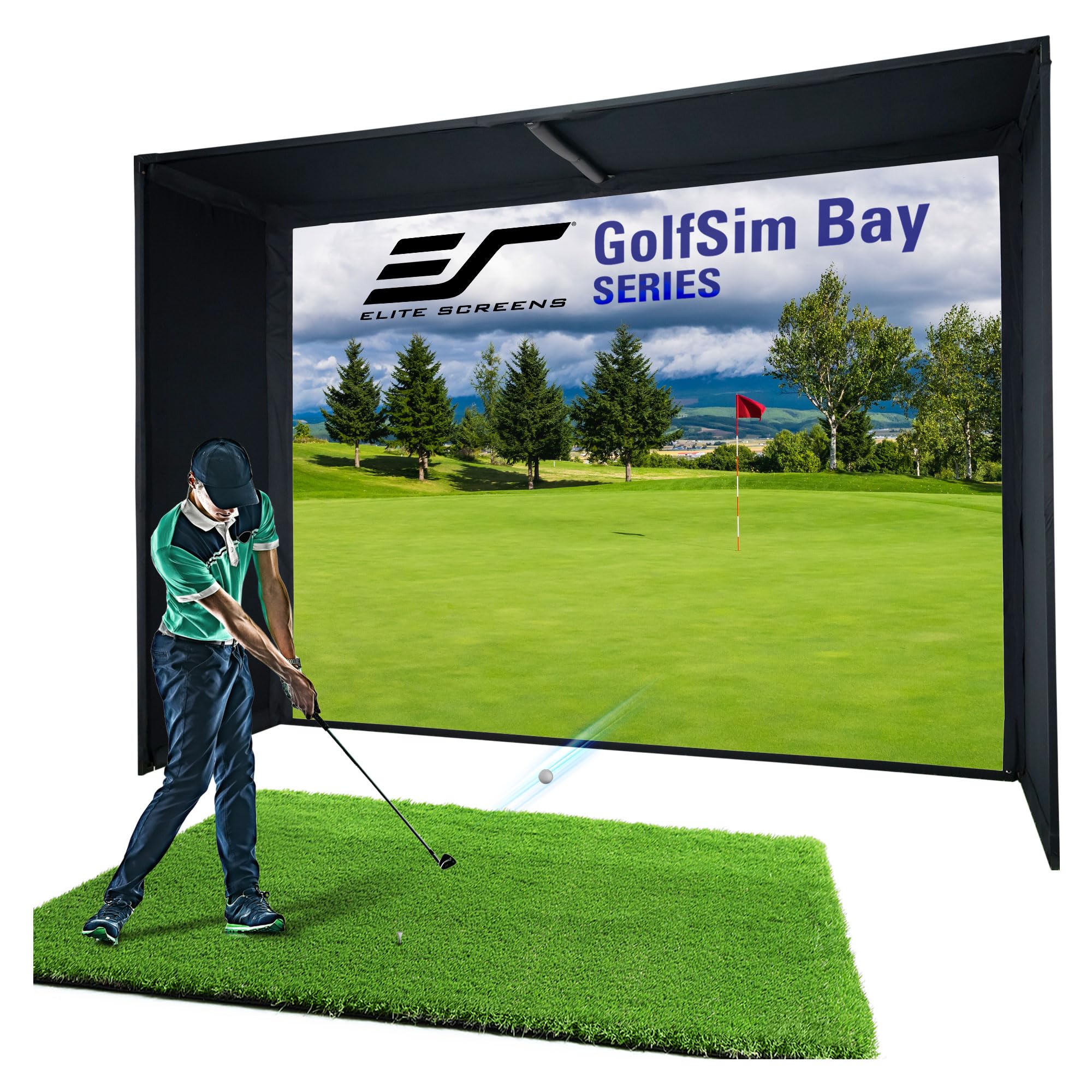 Amazon.com: Elite Screens Golf Impact Screen Golf Simulator Impact ...