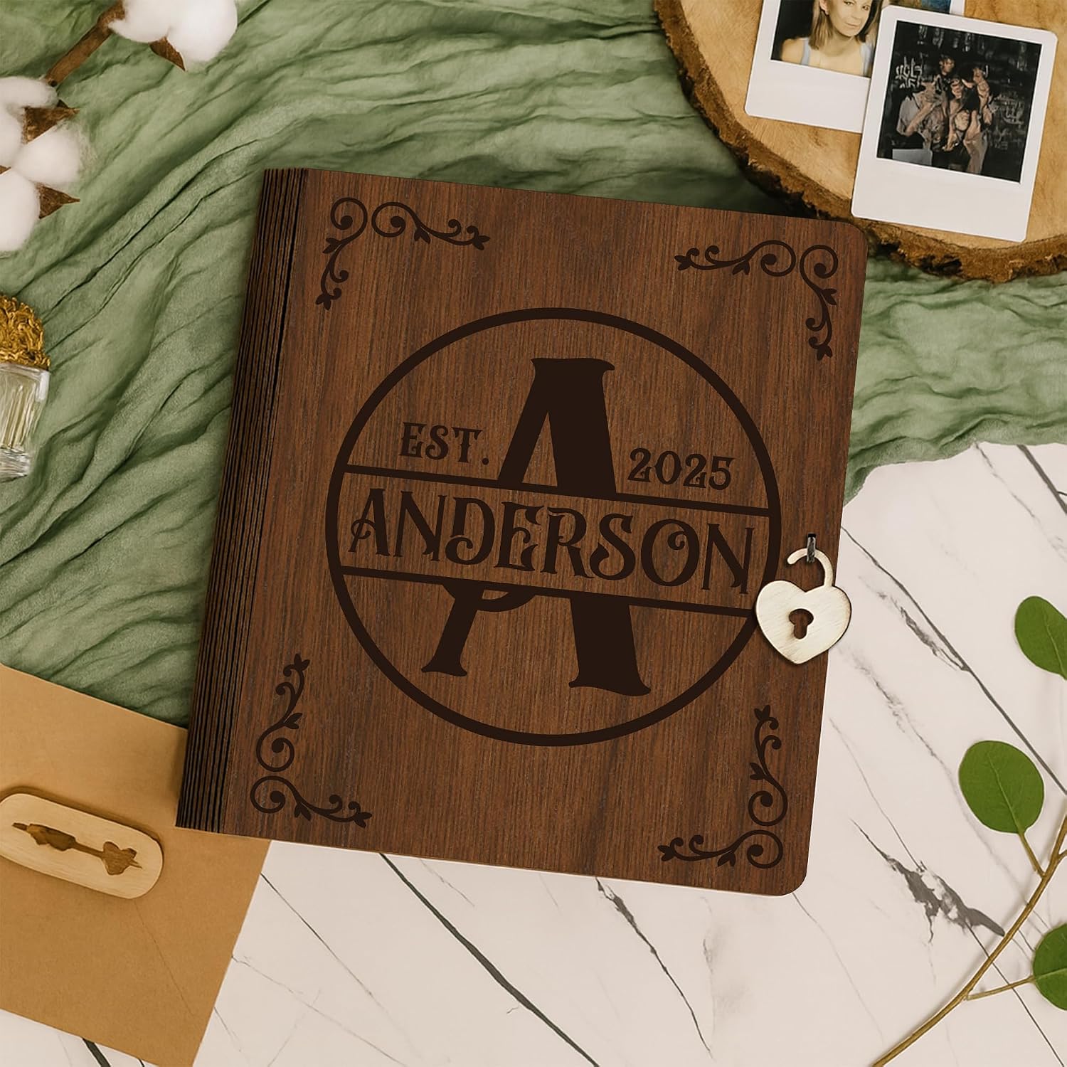 Amazon.com: craftnamesign Personalized Last Name Wooden Keepsake Box ...