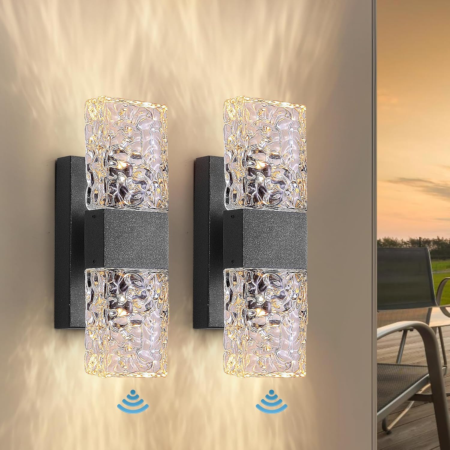 Dusk to Dawn Outdoor Wall Light, Front Porch Lights, Modern Waterproof Exterior Lighting ...