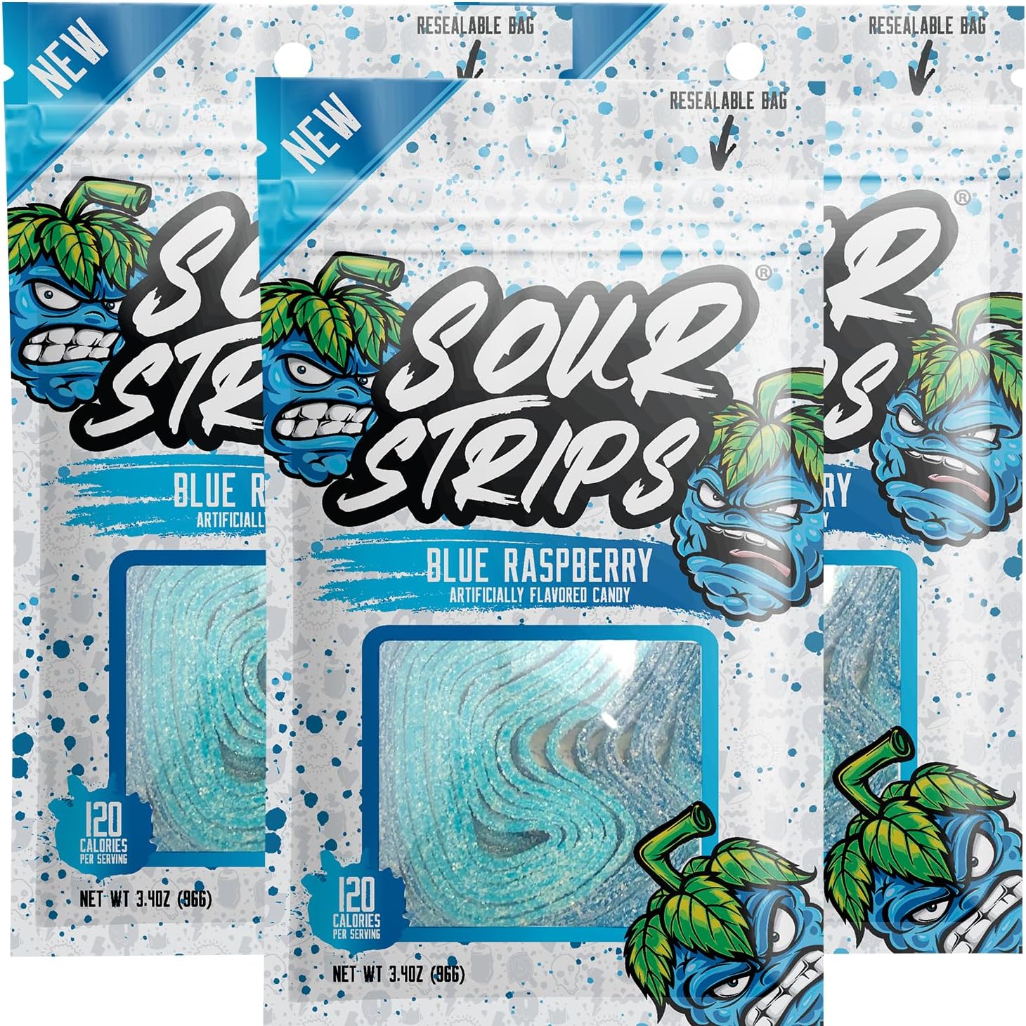 Amazon.com : Sour Strips Flavored Sour Candy Strips, Deliciously Sour ...