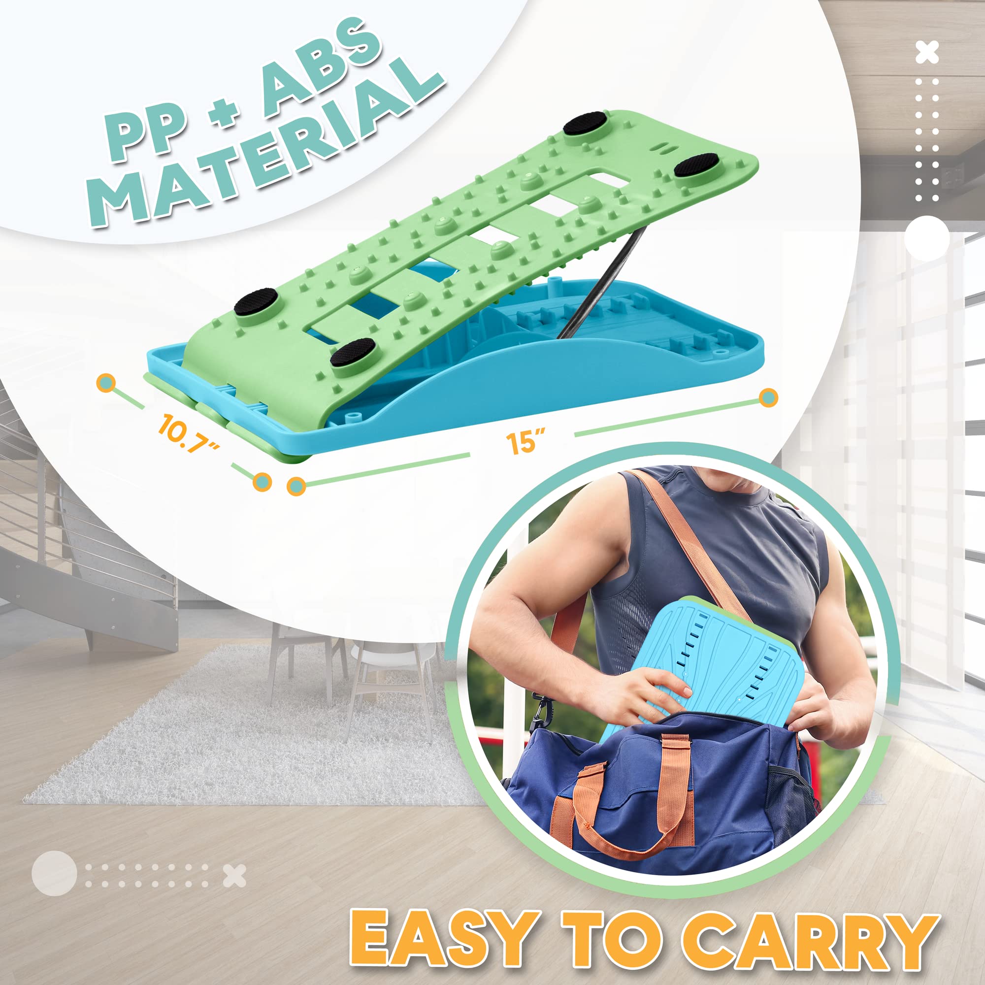 INFIDEZ 3-in-1 Adjustable Incline Slant Board for Calf Stretching Ankle ...