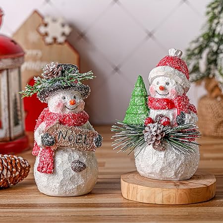 Amazon.com: Hodao Christmas Snowman Decorations Indoor Home Decor ...