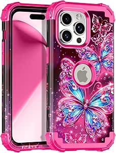 Amazon.com: Casetego for iPhone 15 Pro Max Case,Glow in The Dark Three Layer Heavy Duty Sturdy ...