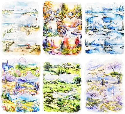 Amazon.com: AuriicLeaf Large Scenery PET Sticker Set, 60Pcs Nature and ...