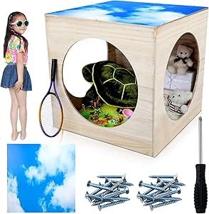 Amazon.com : Libima Cozy Cube 30 x 30 x 30 Inches Wood Reading Cube ...