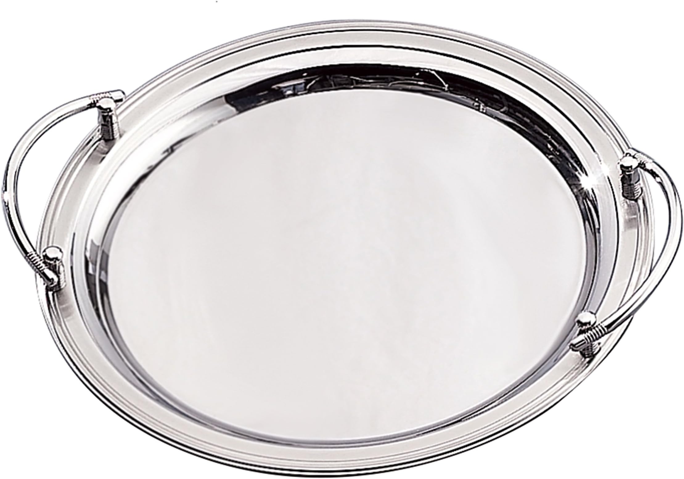 Amazon.com | Elegance Stainless Steel Round Serving Tray, 14 inch ...