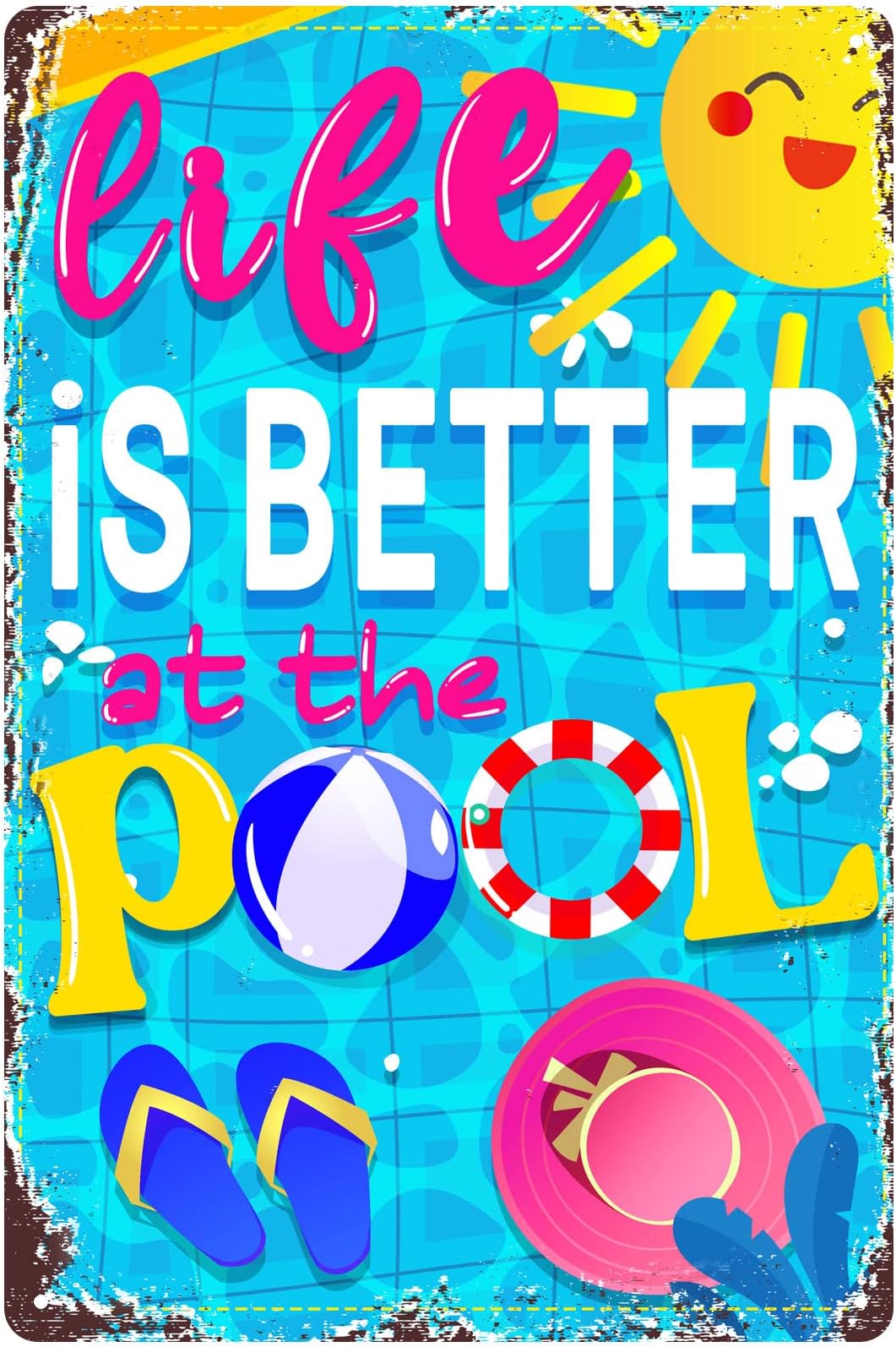 Amazon.com : OLMIXA Welcome to Our Pool Wooden Hanging Sign(10x15.3 ...