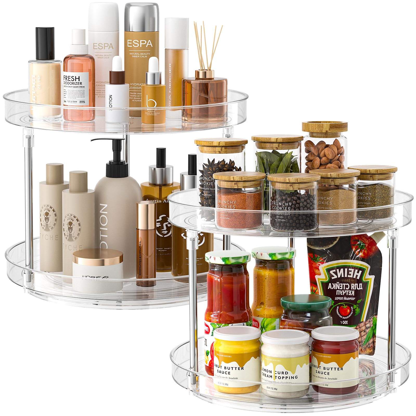 Amazon.com - Slow Slog 2 Pack 2 Tier Lazy Susan Turntable Organizer ...