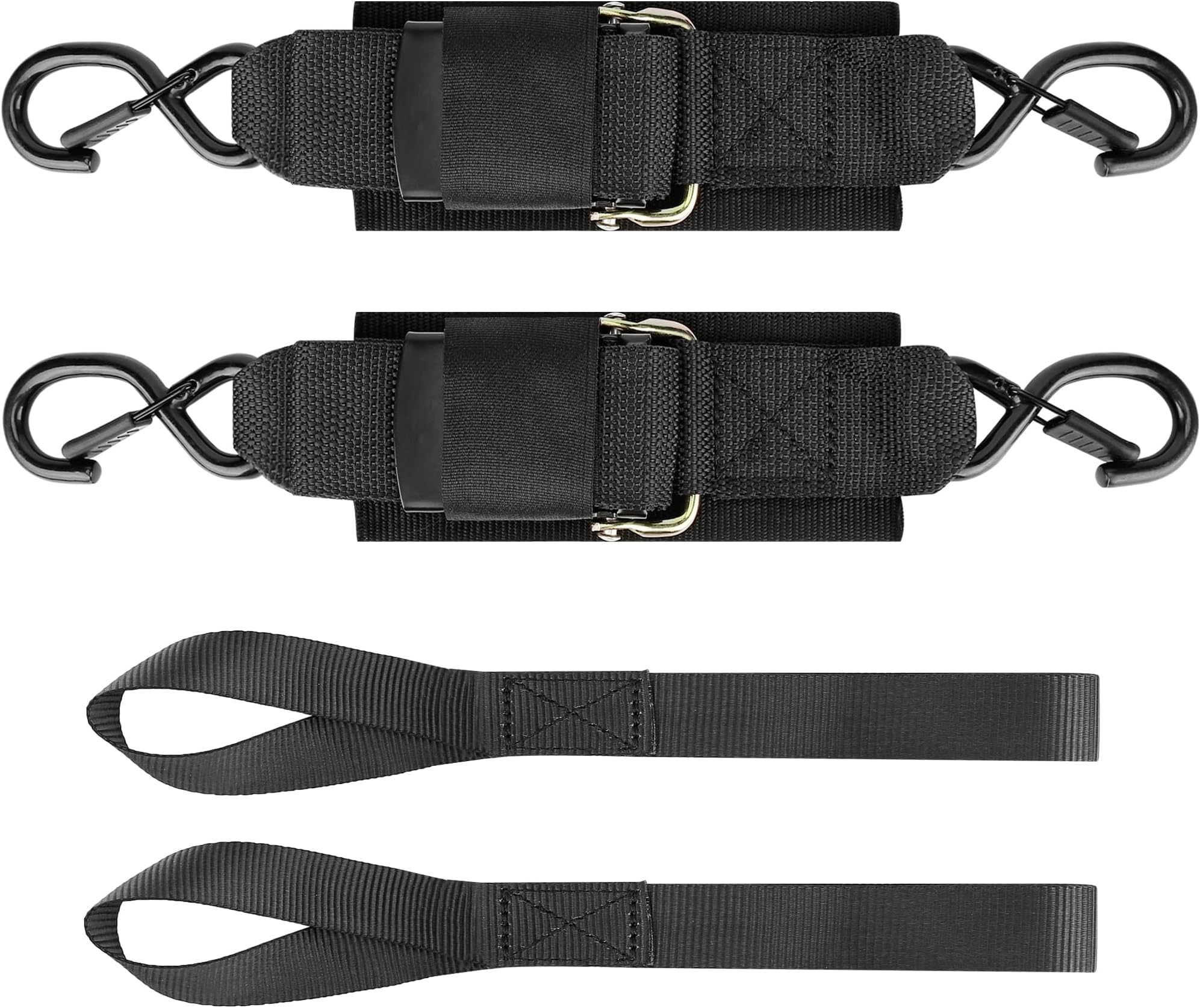 Amazon.com: 39 Inch Soft Loop Tie Down Straps - Adjustable Buckle ...
