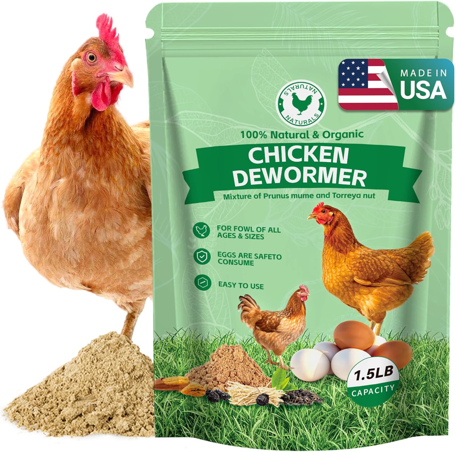 Amazon.com : Motrapso Natural Chicken Poultry De-Wormer Powder, Safe ...