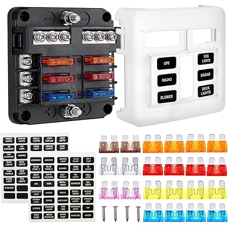 Amazon.com: Fuse Block 12 Volt, Waterproof Fuse Box for Car Truck ...