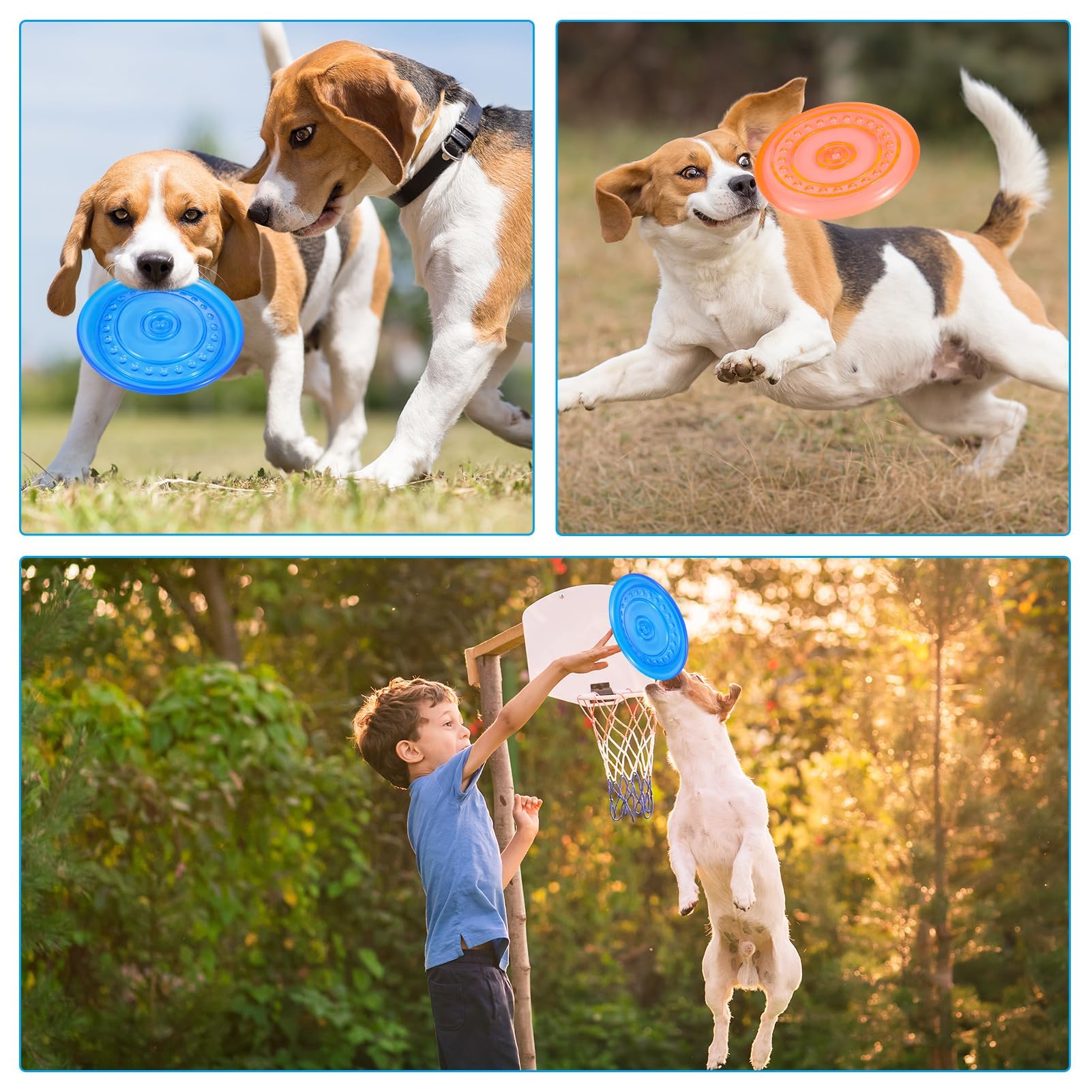 Soft Dog Frisbee Interactive Flying Disc Ball Dog Toy Dog Discs Flyer