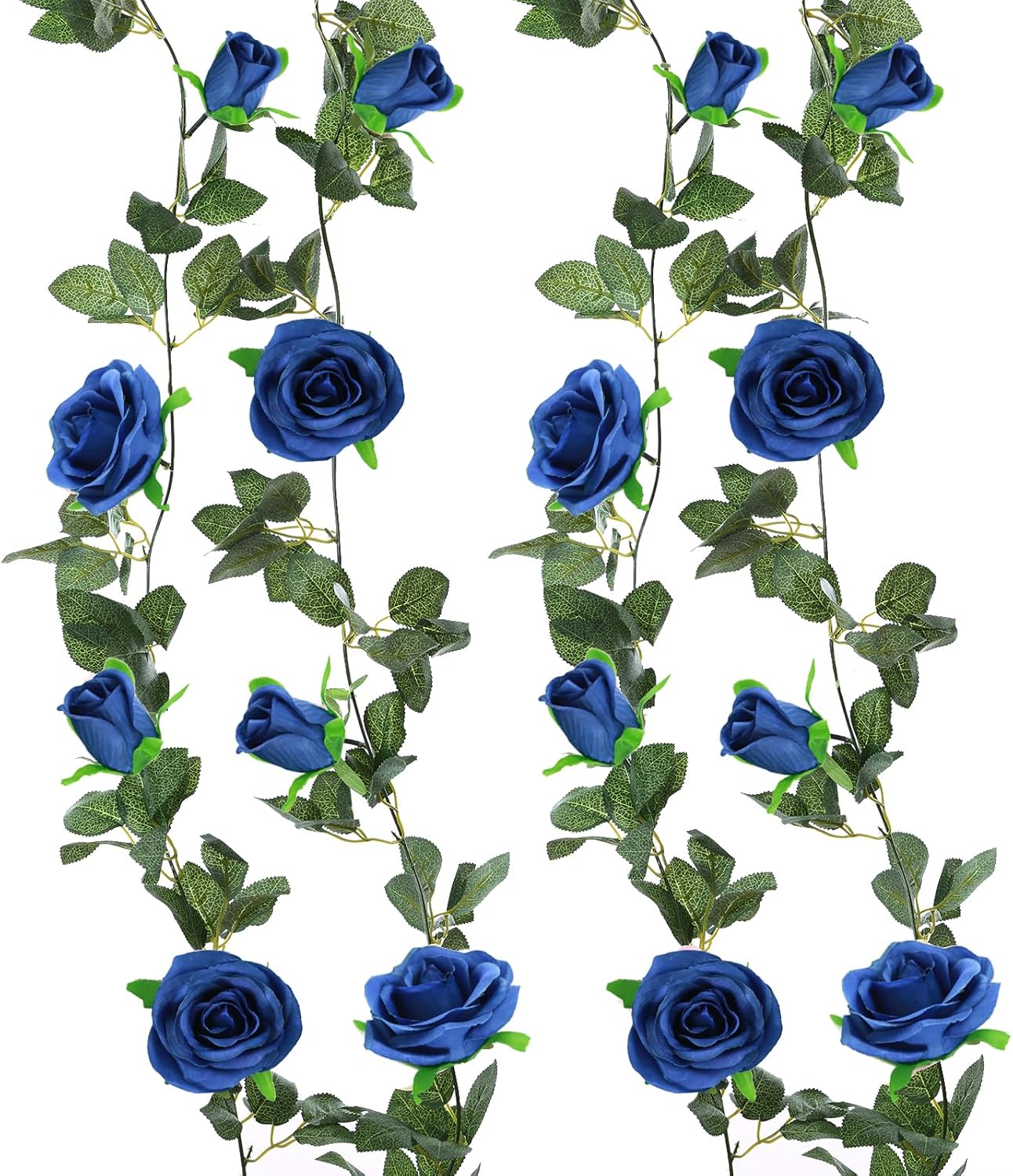 Amazon.com: Felice Arts 2 Pack Royal Blue Artificial Floral Garland ...