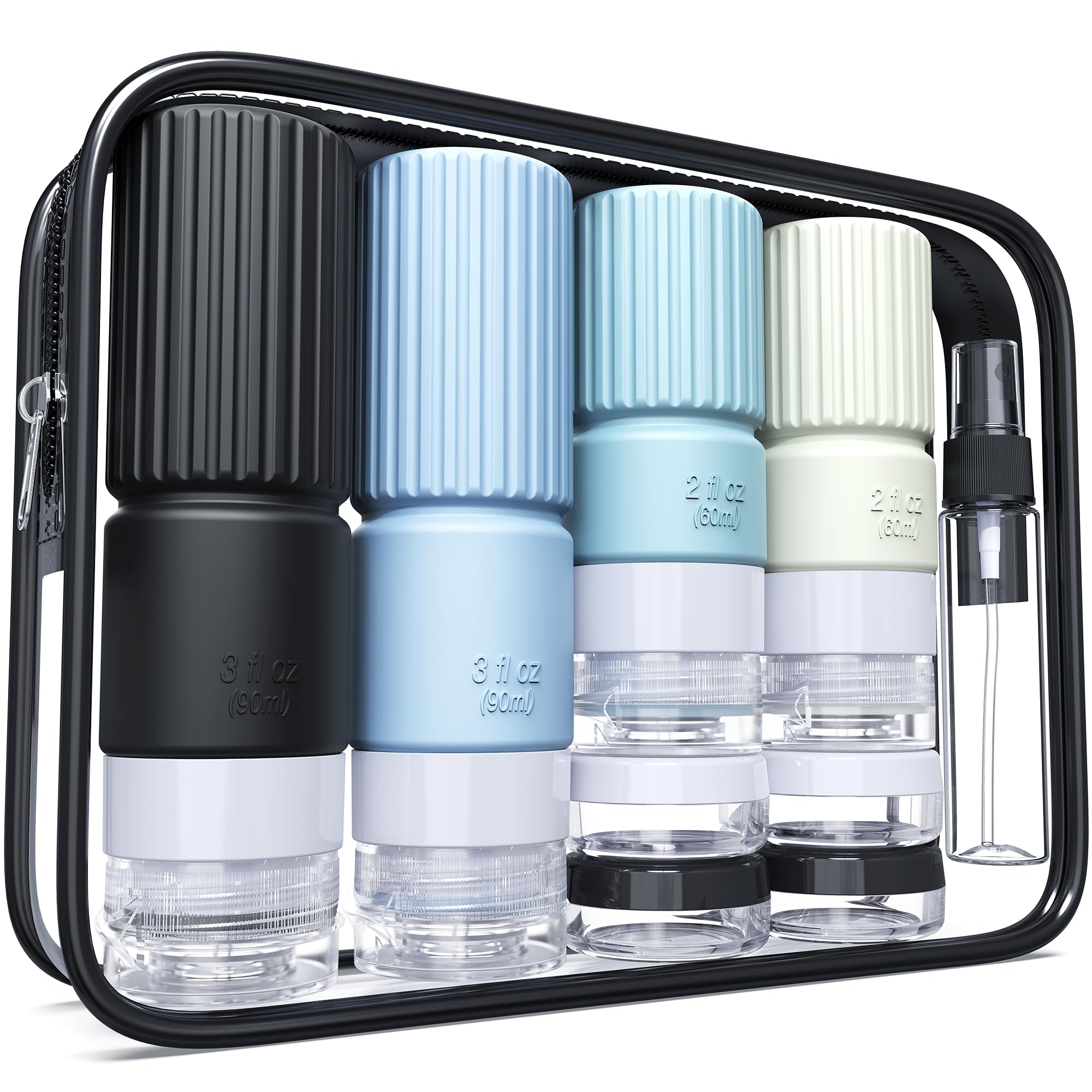 Amazon.com: 18 pack Travel Bottles for Toiletries,TSA Approved Silicone ...