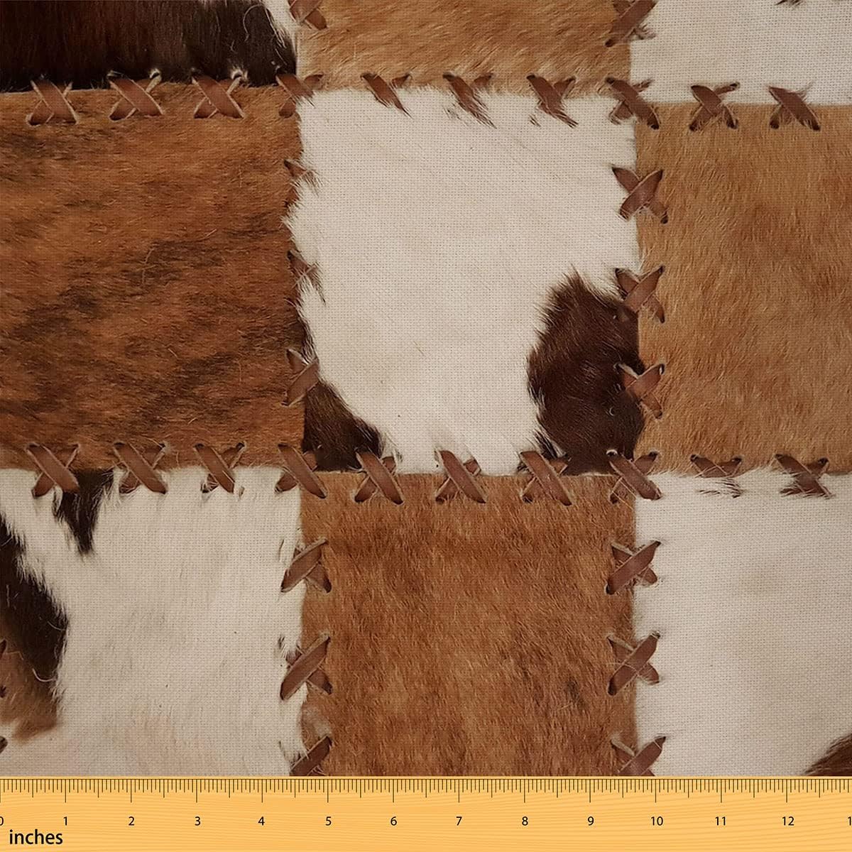 Amazon.com: Cowhide Print Upholstery Fabric for Chairs,Farmhouse ...