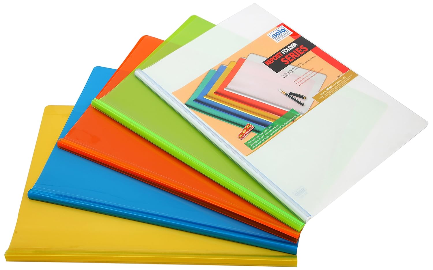 Solo RC- 004 Report Cover (Strip File - Transparent Top) A4 - Multi ...