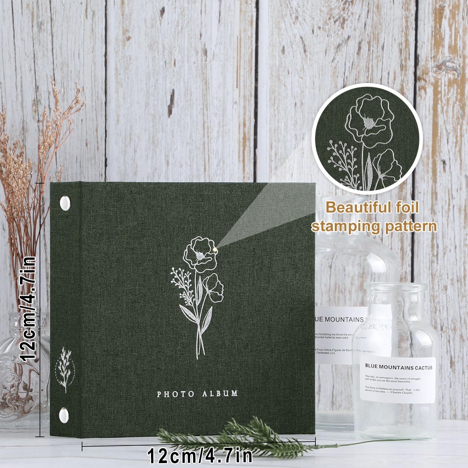Snapklik.com : Lanpn Photo Album 4x4 2 Packs, Linen Hard Cover Small ...