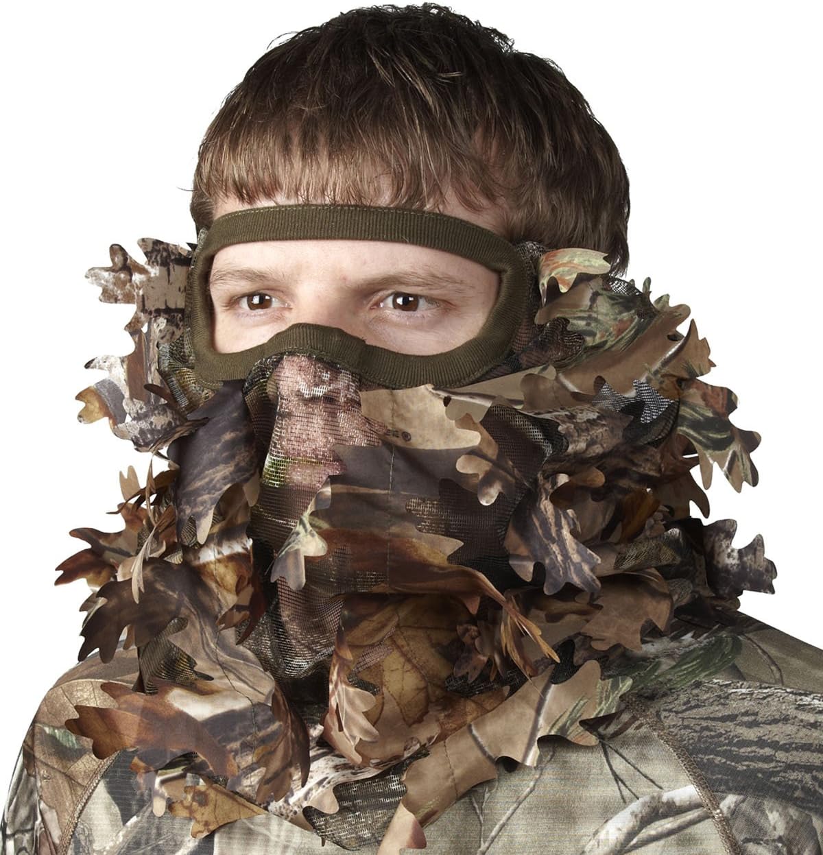 Amazon.com : Hunters Specialties Realtree APG 3/4 Leafy Face Mask ...