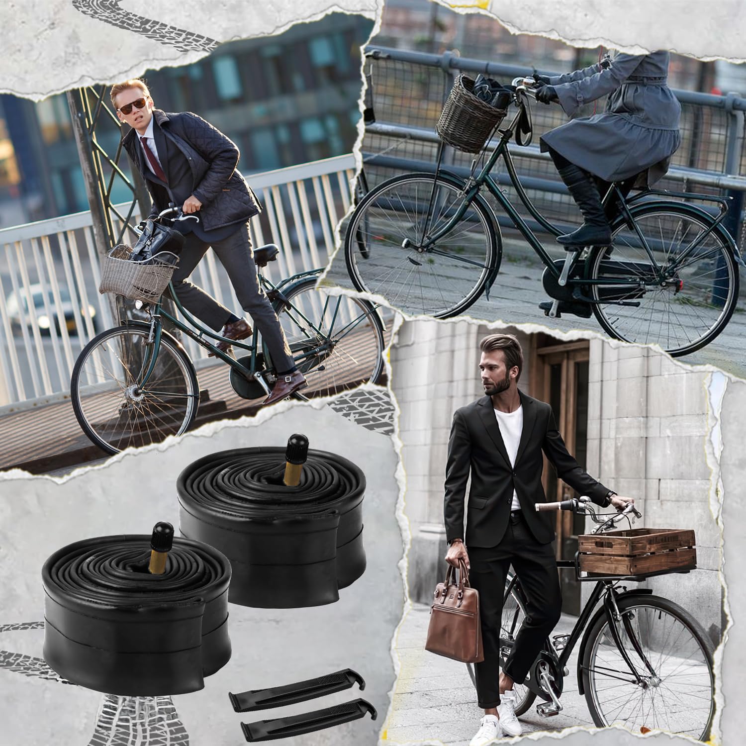 Snapklik.com : MOHEGIA 2-Pack Bike Inner Tubes - 26x1 3/8 Inch 37-590 ...