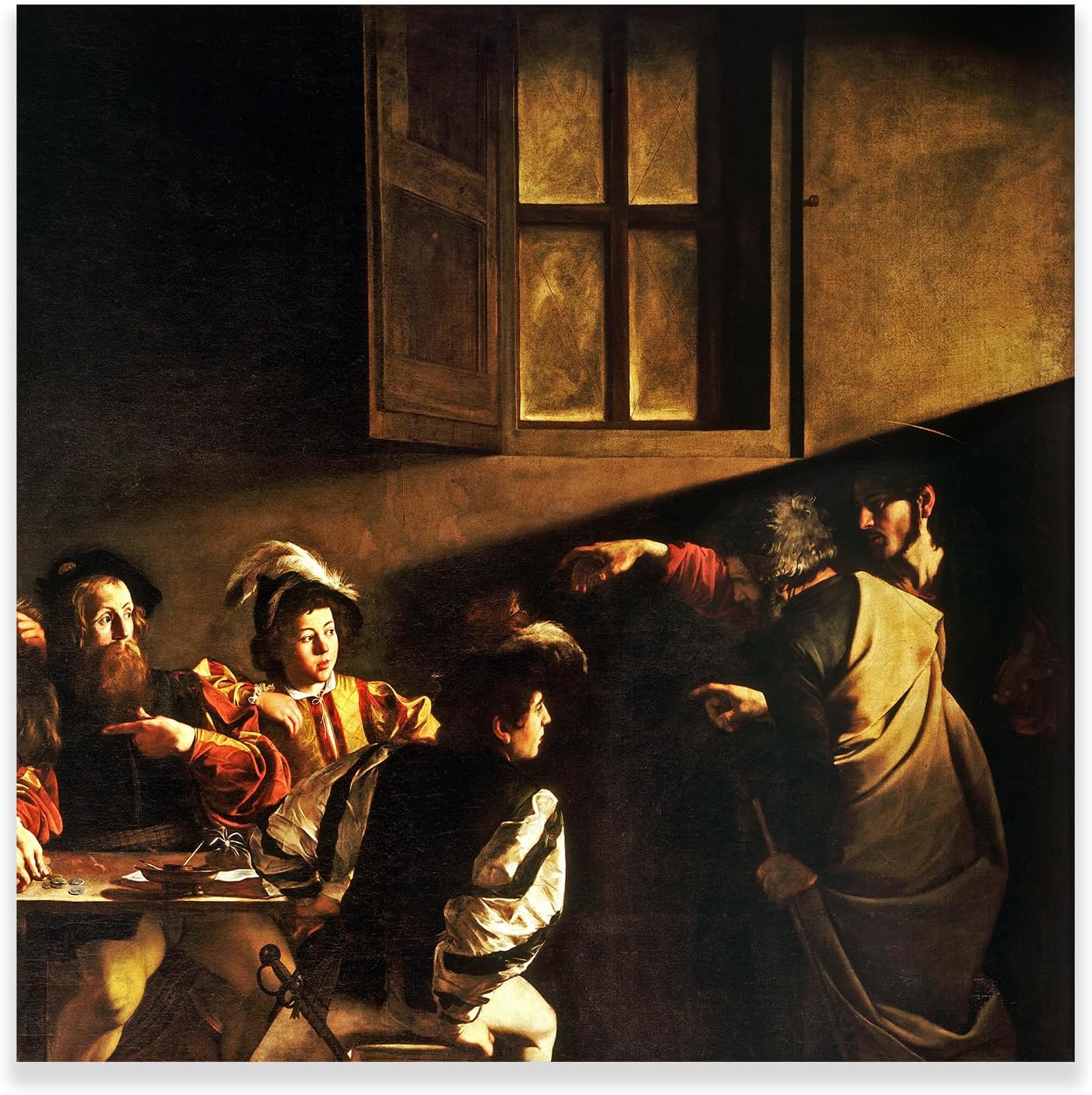 ZZPT Caravaggio Wall Art - The Calling of Saint Matthew Poster - Famous ...