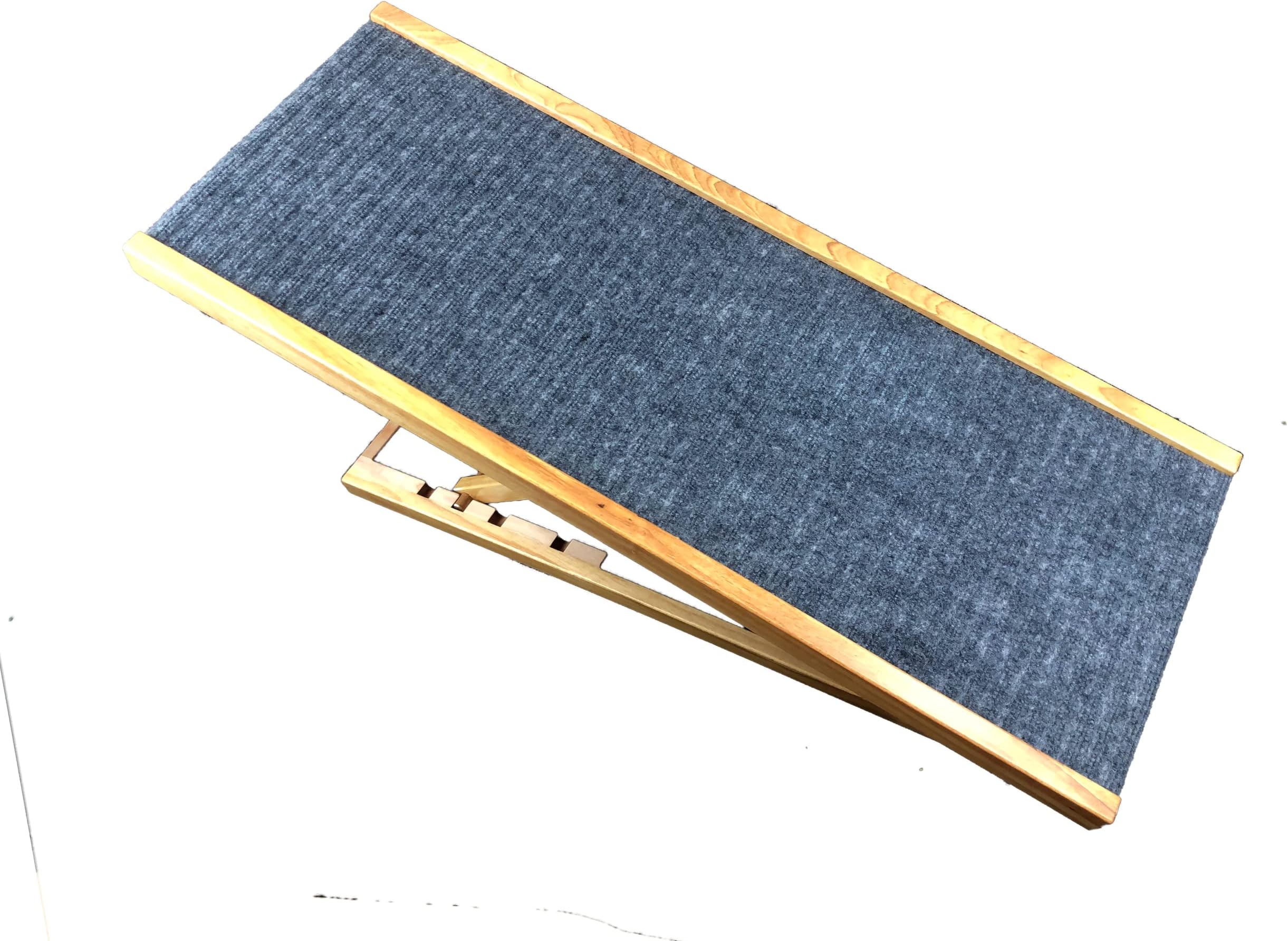 Solid Wooden Pet Ramp Car Dog Ladder - 4-Height Adjustable with Non ...