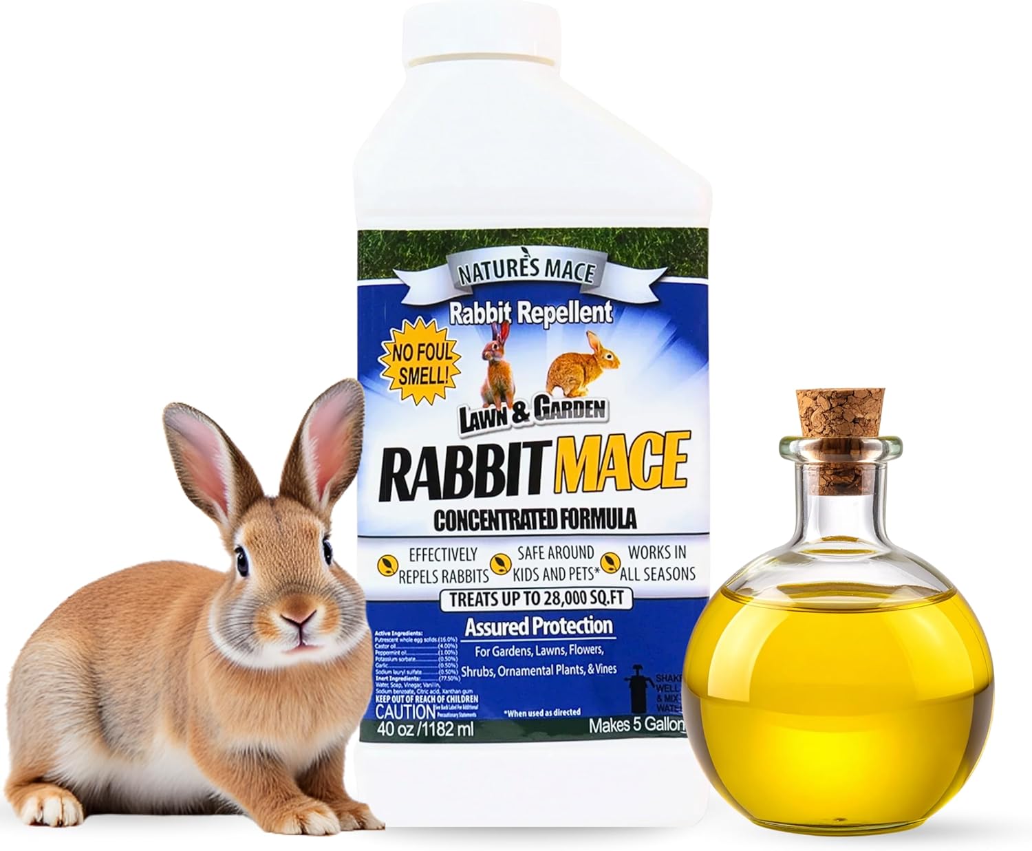 Amazon.com: Nature’s Mace Rabbit MACE, Deterrent for Yard, Rabbit ...