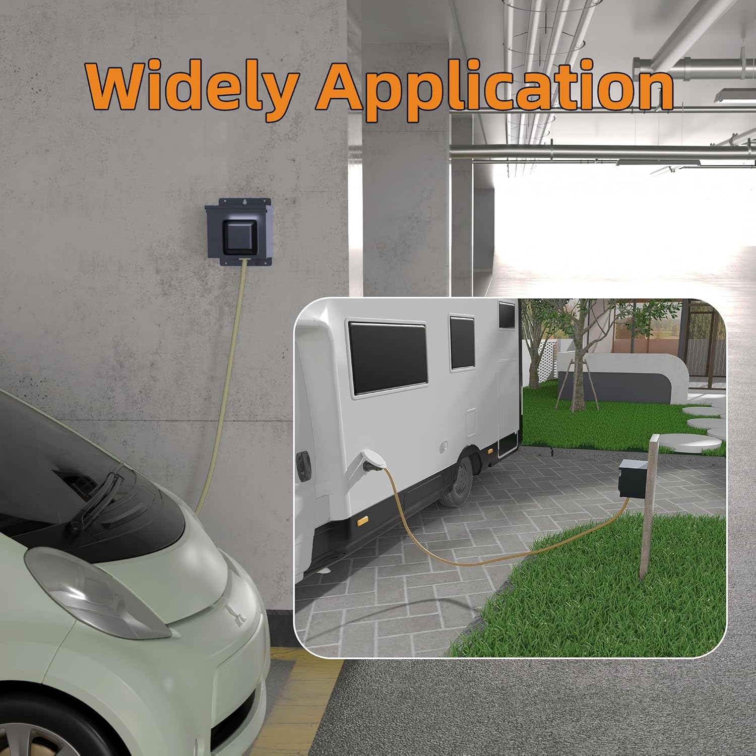 Joinfworld Caja de toma de corriente de 30 amperios con disyuntor, resistente a la intemperie ...