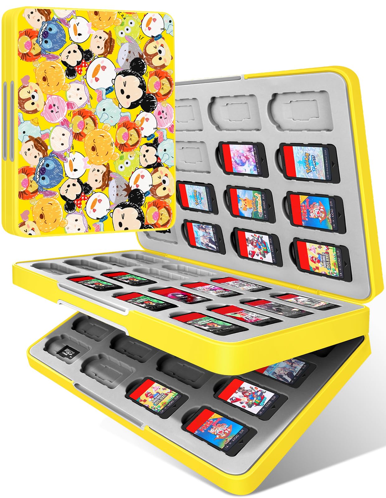 Amazon.com: Xinocy for Nintendo Switch Game Case with 64 Game Holder ...