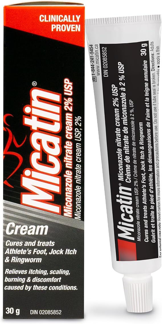 Micatin Cream for Athlete's Foot, Jock Itch and Ringworm, Antifungal ...