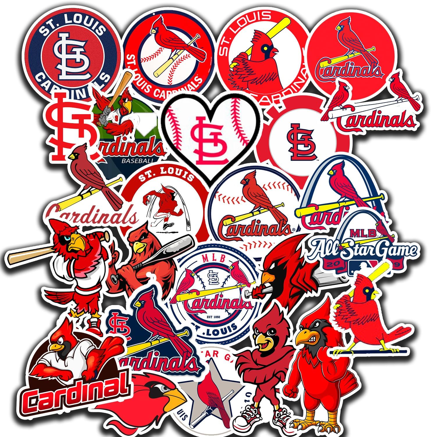 Amazon.com: 25 PCS of American Baseball Stickers for Water Bottle ...