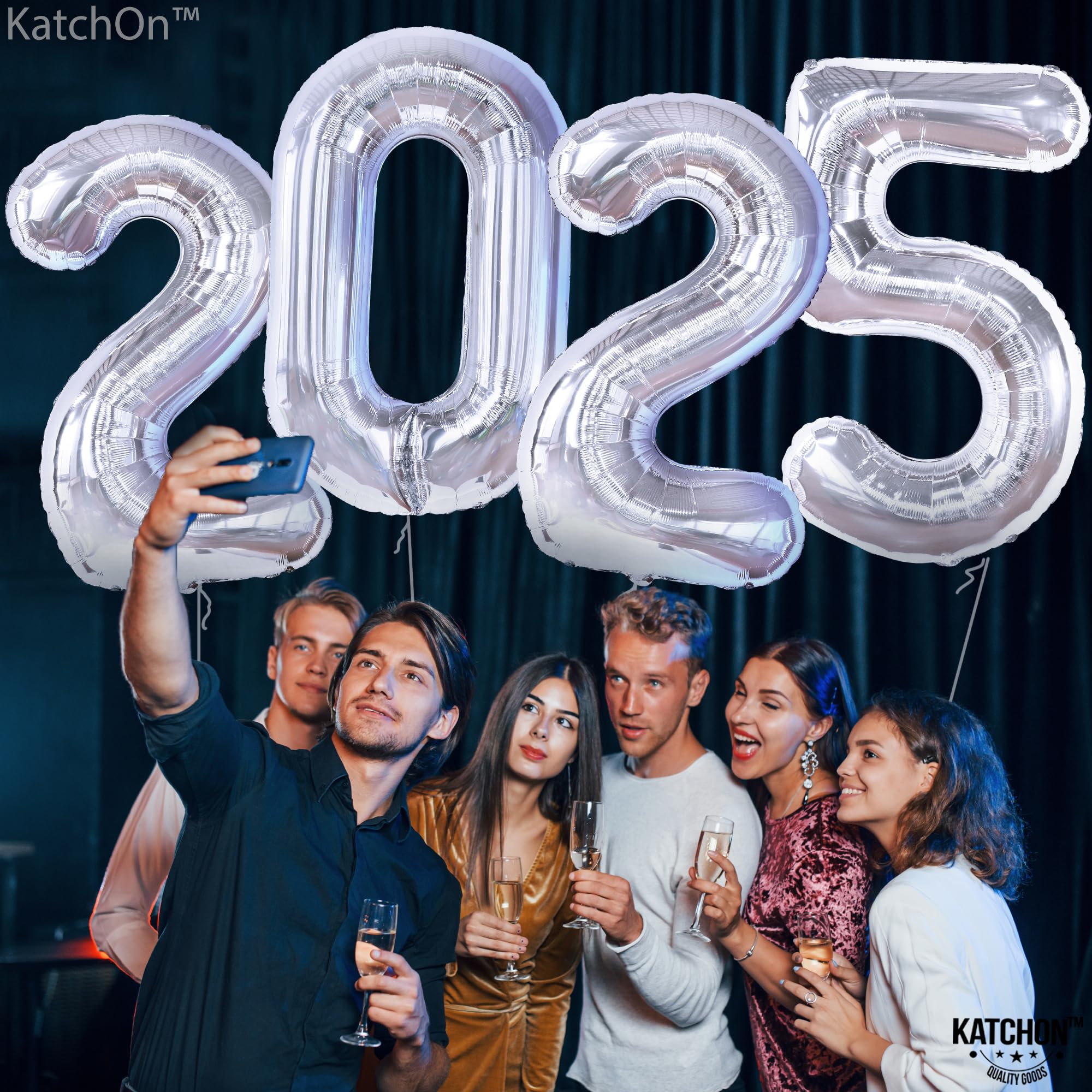 Snapklik.com : Giant Silver 2025 Balloon Numbers - 42 Inch, Graduation ...
