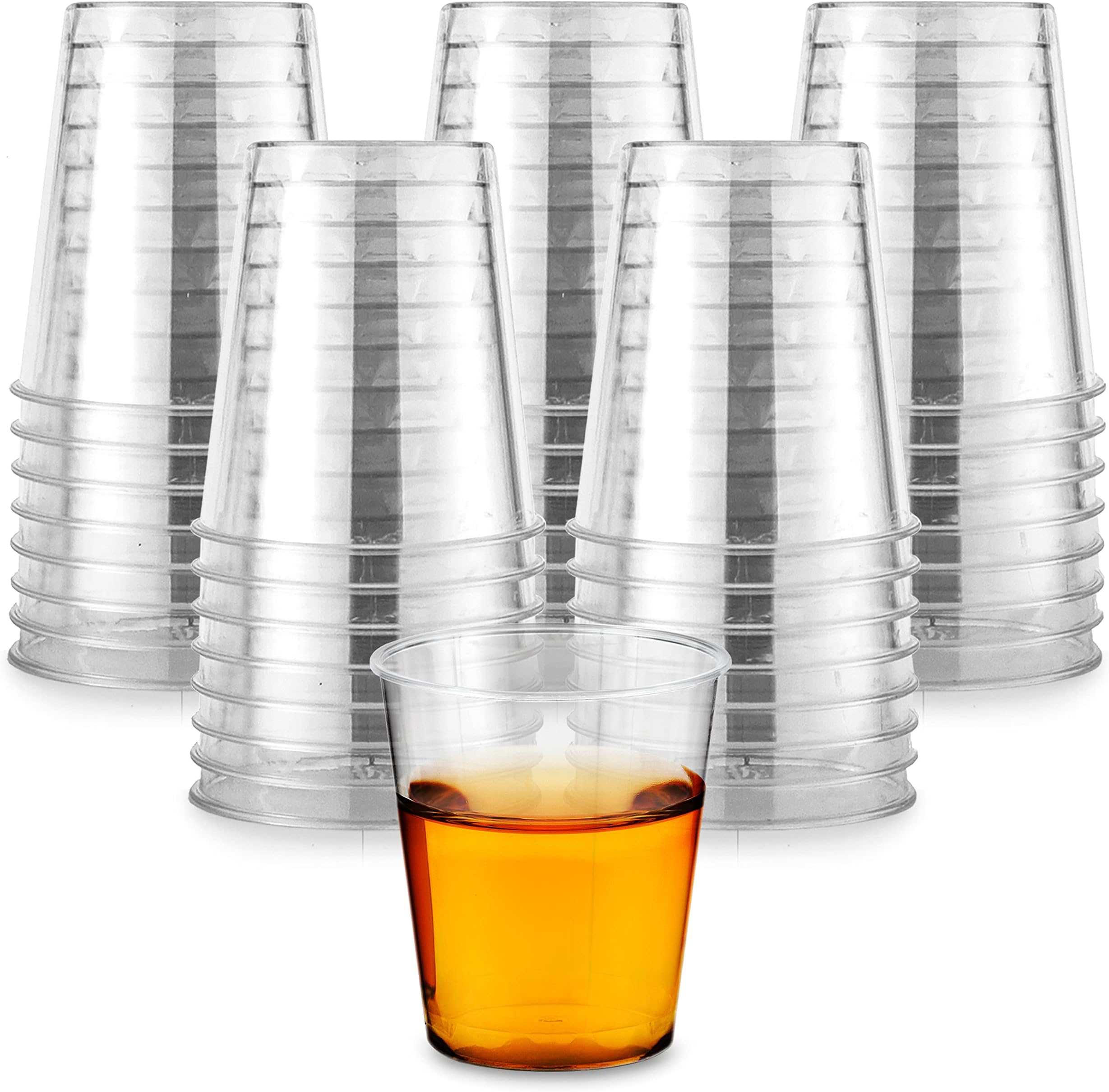 Amazon.com: Zappy 52 Disposable Plastic Straight Wall Shooter Glasses 1 ...