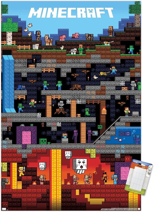 Amazon.com: Trends International Minecraft - Worldly Wall Poster, 22. ...