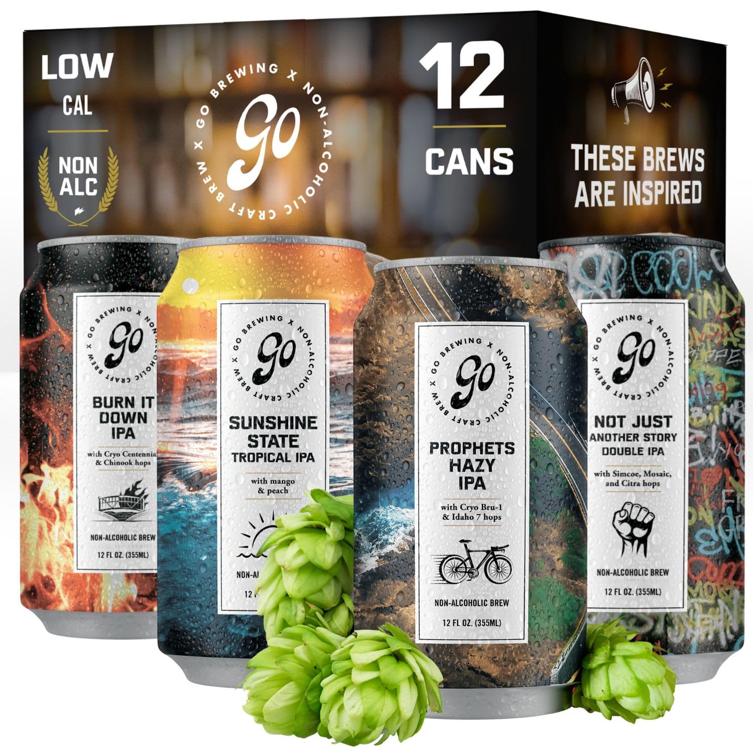 Go Brewing Ipa 24 Mixed Pack Non Alcoholic Beer Featuring | Desertcart ...