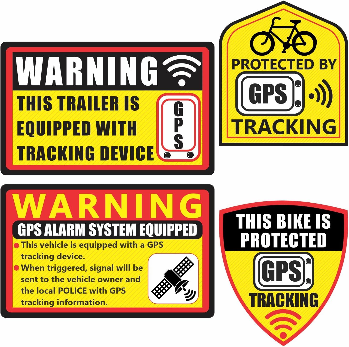 Amazon.com: GPS Warning Sticker - (Pack of 28) GPS Tracking Alarm Sign ...
