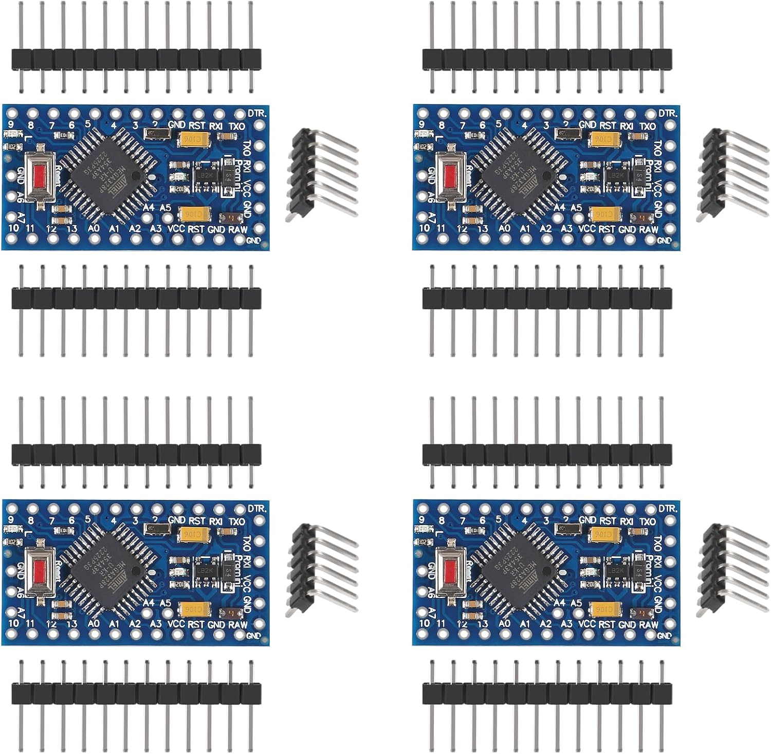 4pcs Pro Mini Atmega328p Development Board 33v 8mhz Board With Pins Replace