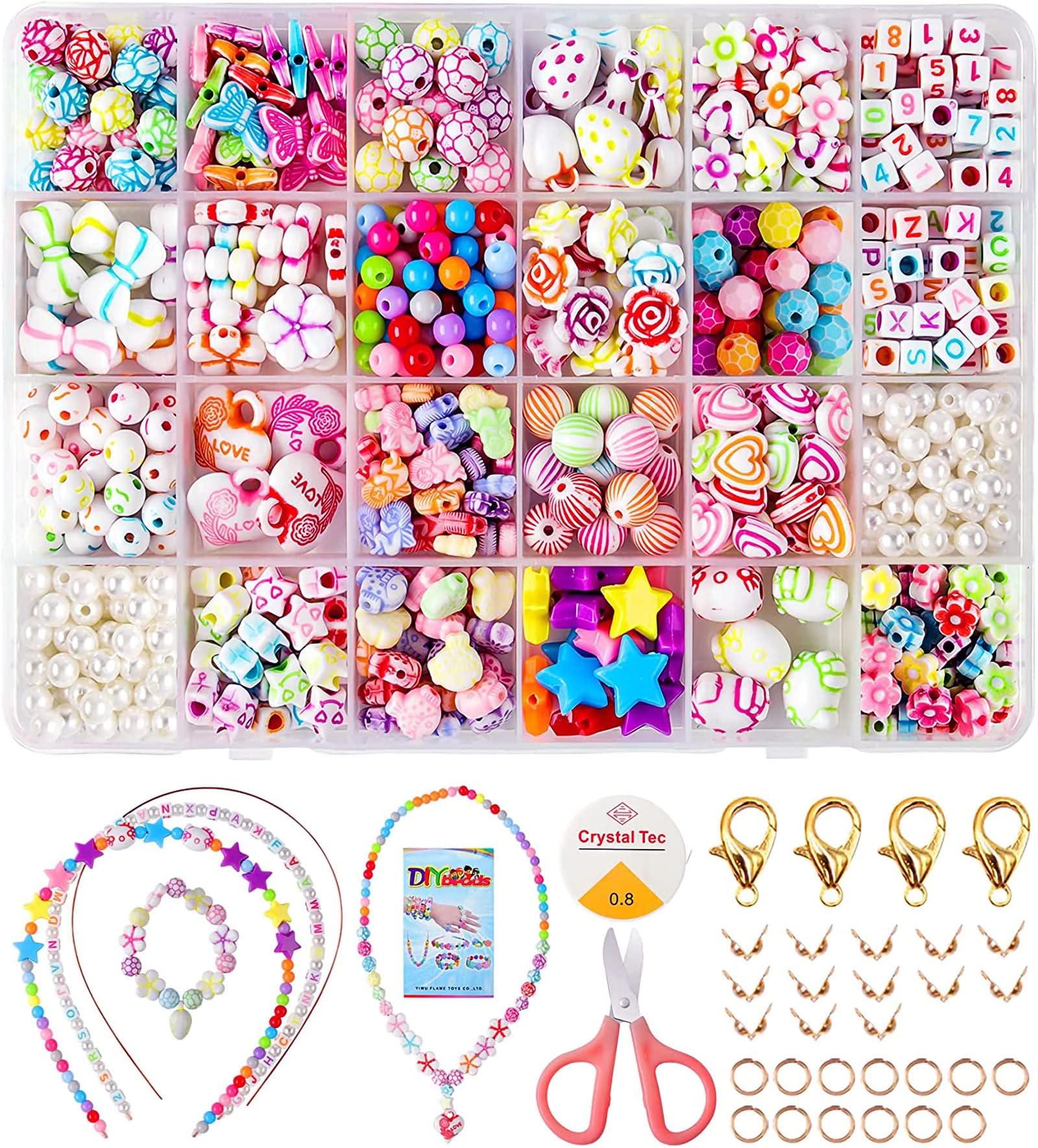 FunzBo Kids Jewelry Making Kit for Girls Toys - Snap Pop Beads Pop-Bead ...