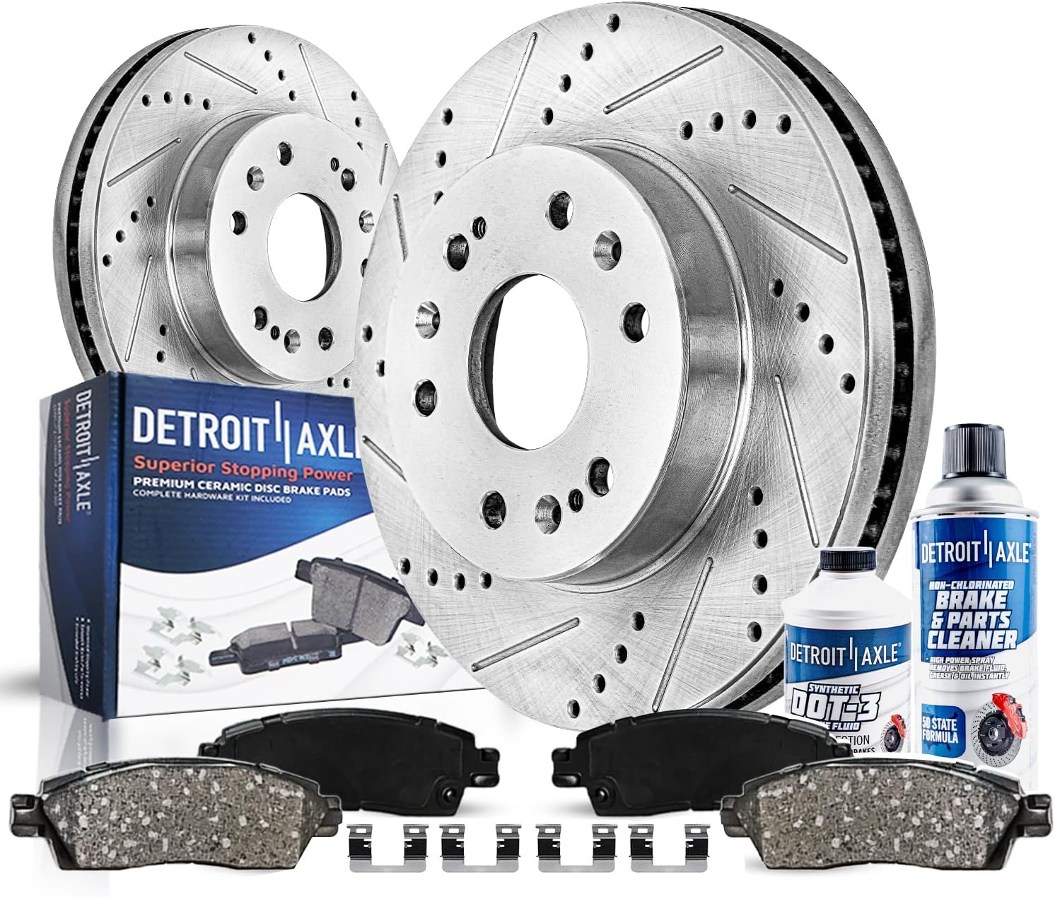 Amazon.com: Detroit Axle - Front Brake Kit for Chevrolet GMC Silverado Sierra Yukon XL Suburban ...