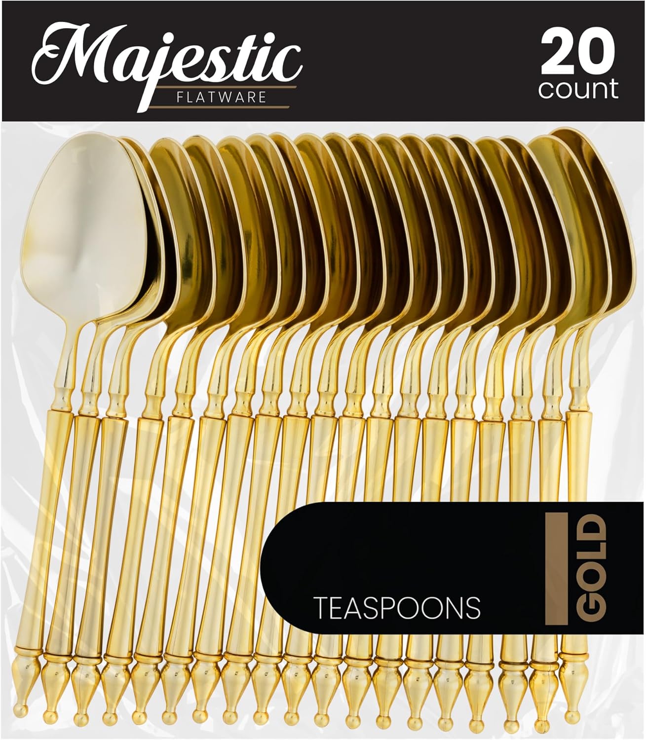 Amazon.com: PLASTICPRO 40 Count Plastic Tea Spoons Fancy Gold ...