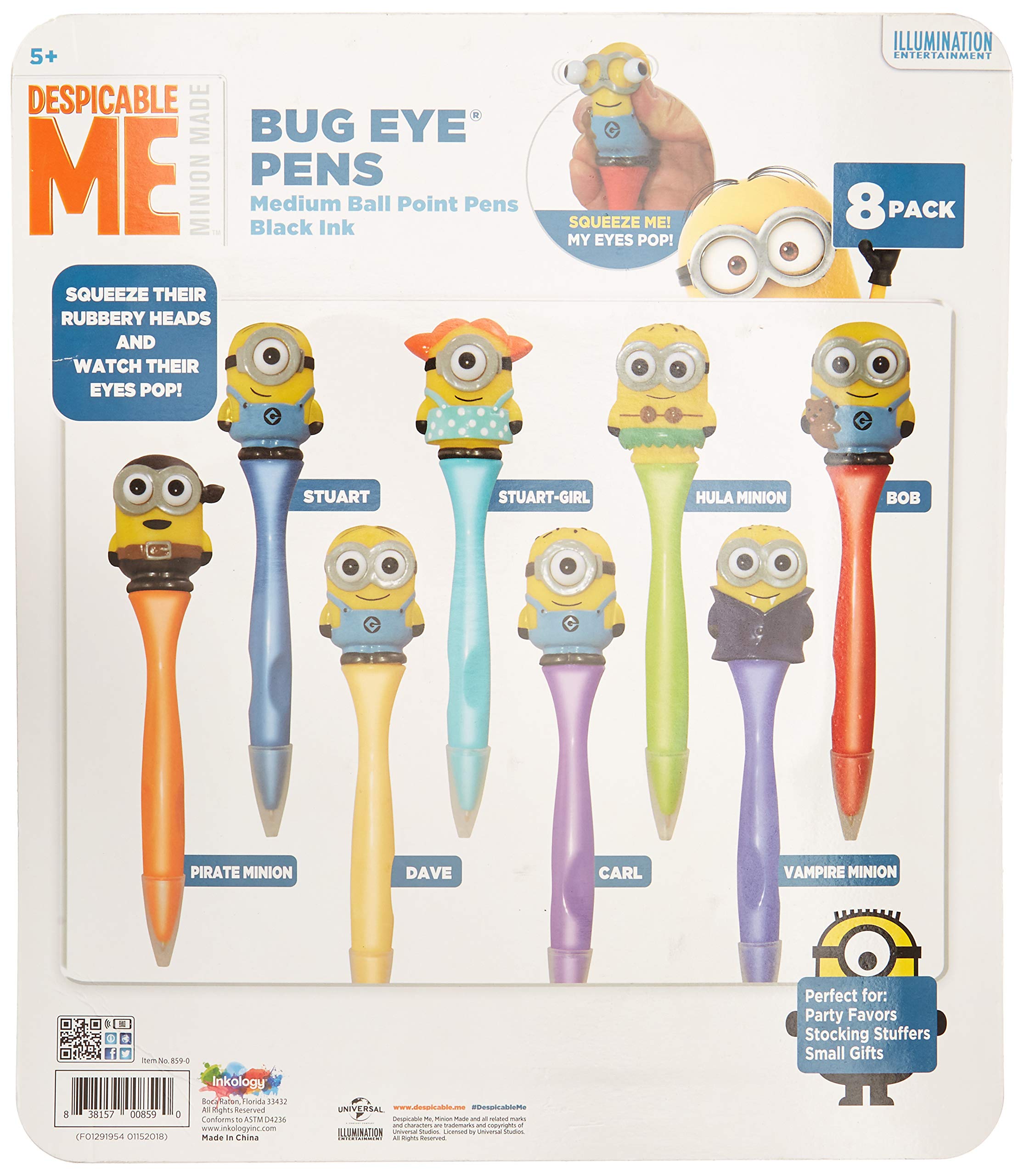 Inkology Bug Eye Minion Pen Medium Point Black Ink Pack | Desertcart KUWAIT