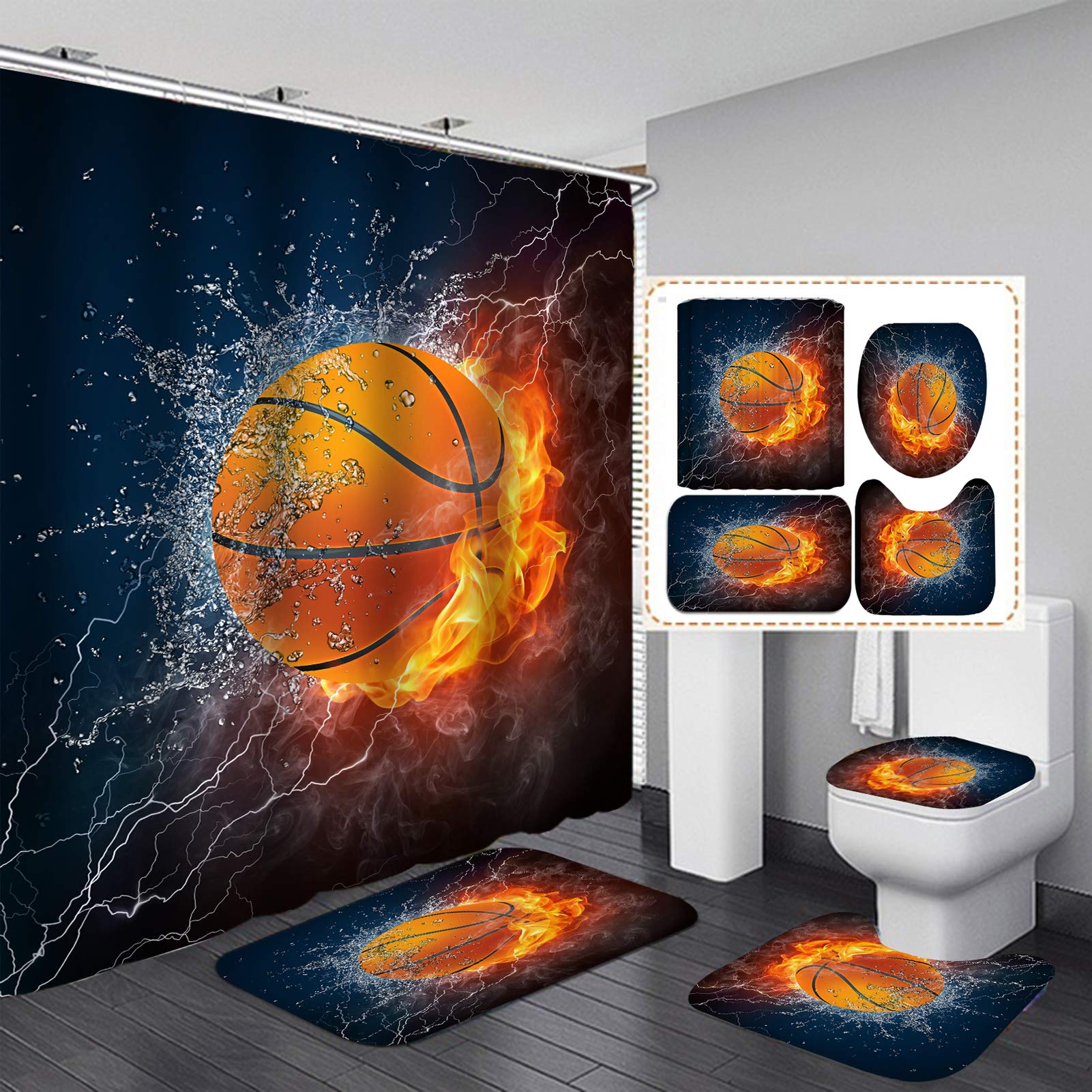 Basketball Themed Bathroom Big Dot Of Happiness Nothin' But Net