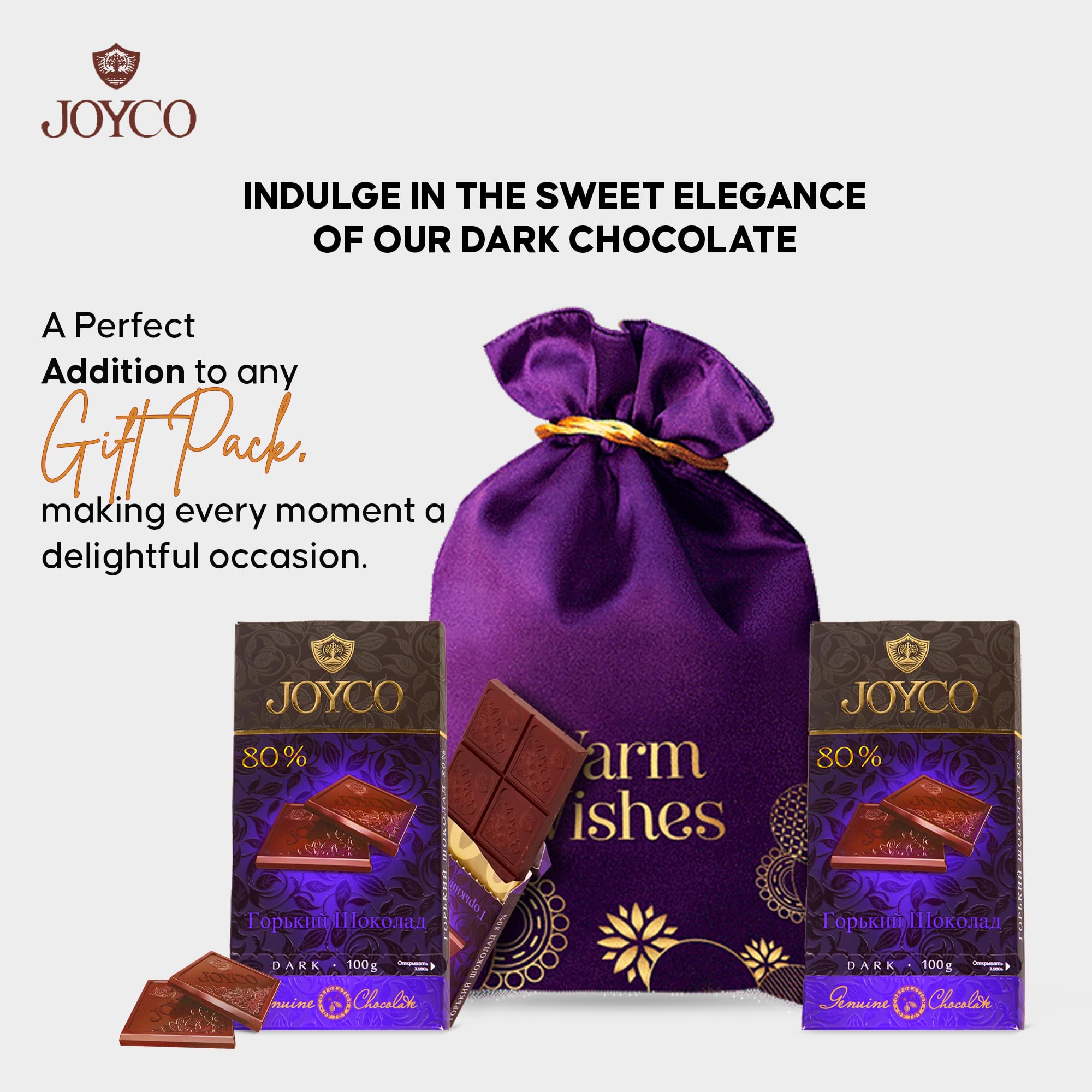 Snapklik.com : JOYCO 80% Dark Chocolate Bars - Dark Chocolate Candy ...